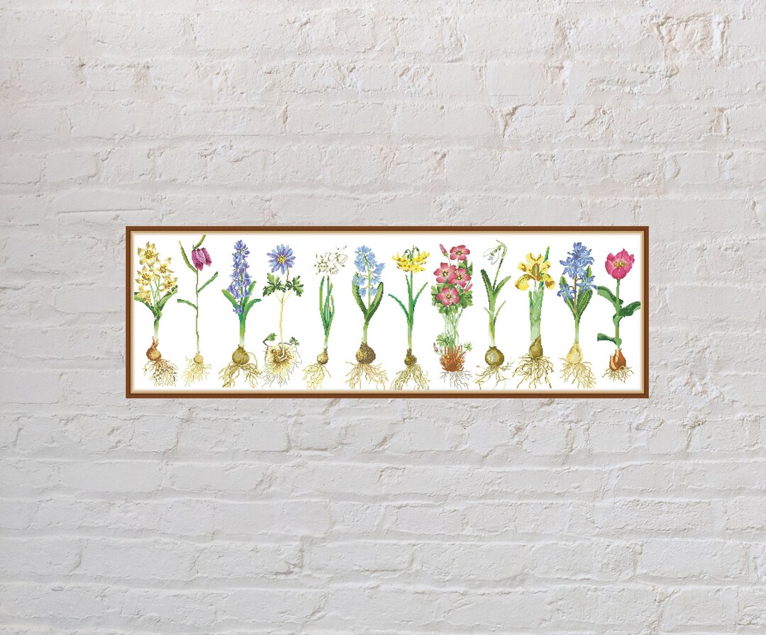 Cross Stitch Pattern Flower Sampler, Floral Cross Stitch, Nature ...