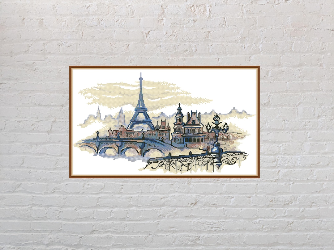 Cross Stitch Pattern Paris #2, City Cross Stitch, Vintage Embroidery ...