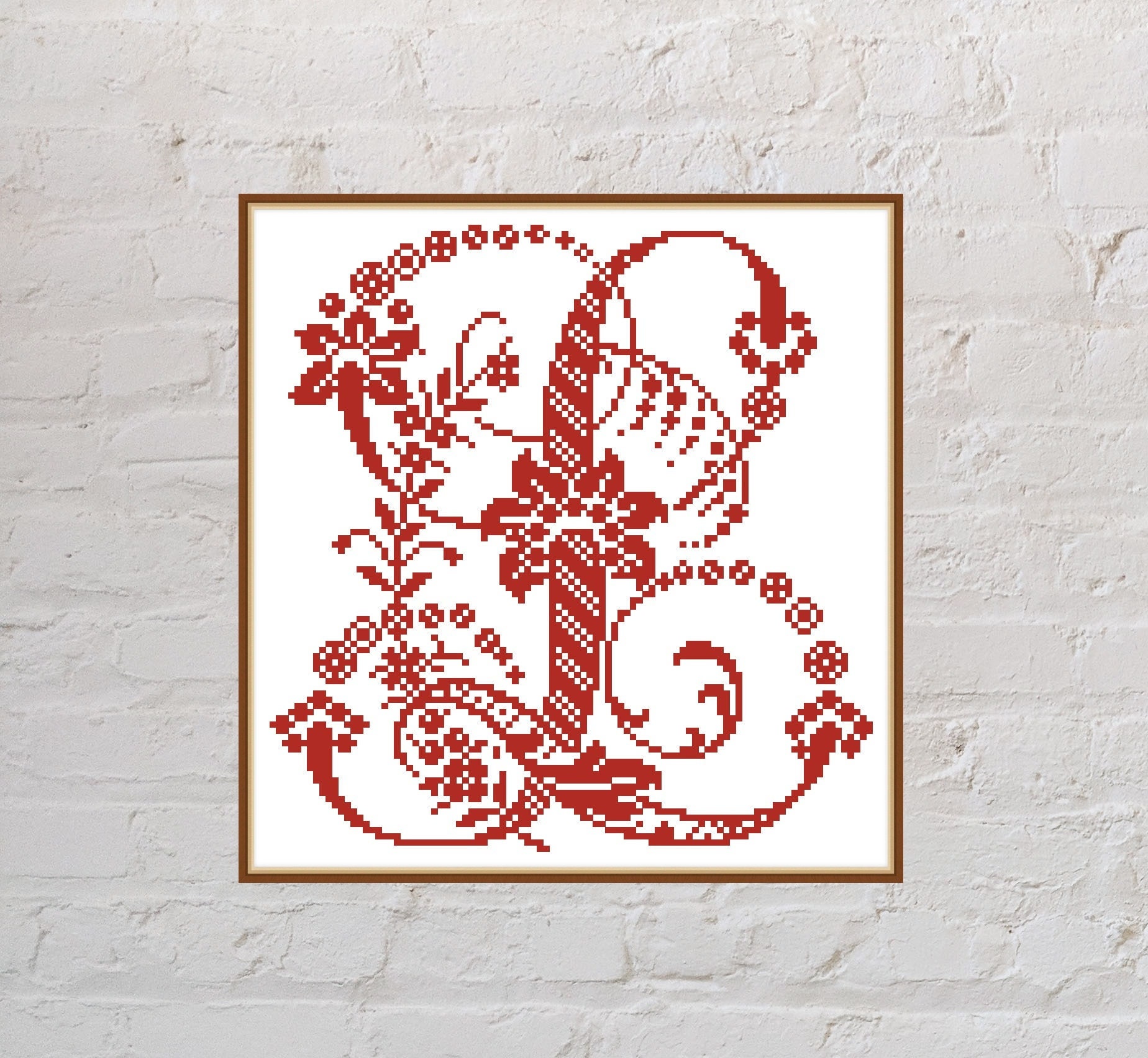 Cross Stitch Pattern Letter L of the Antique Alphabet, Vintage Cross ...