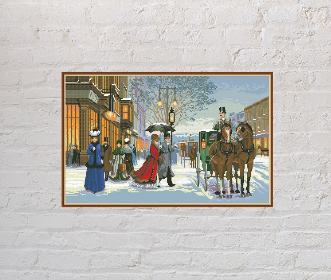 Cross Stitch Pattern Once Upon a Time, Vintage Cross Stitch, Winter ...