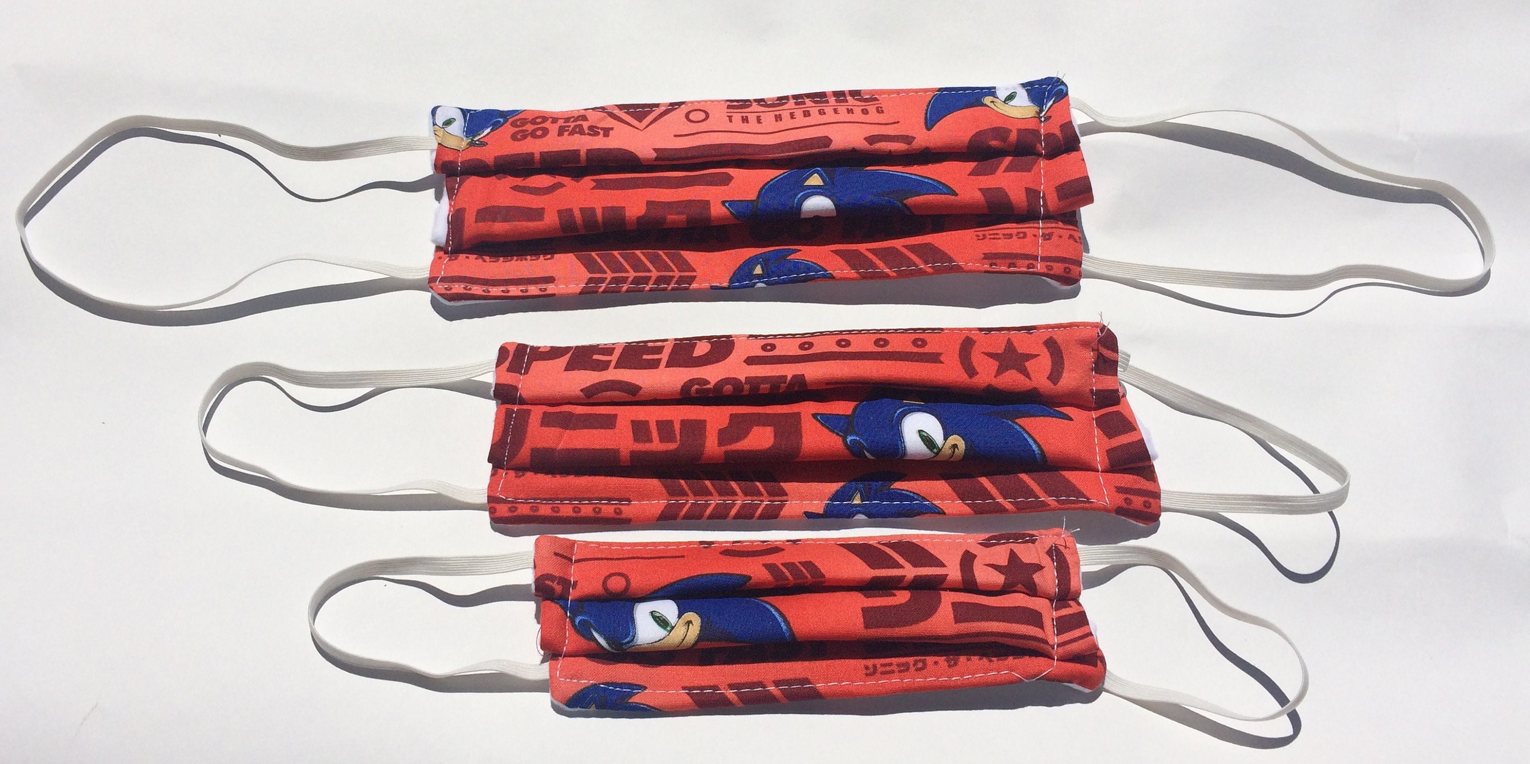 Sonic the Hedgehog Gotta Go Fast Theme Inspired Face Masks for - Etsy