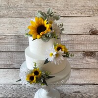 Sunflower Cake Topper / Wedding Cake Topper / Birthday Sunflower Cake ...