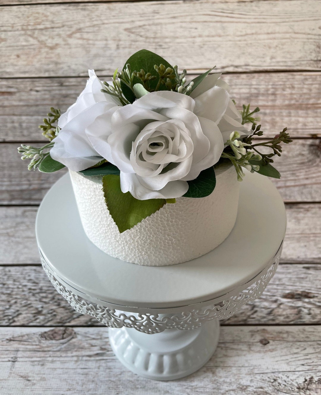 White Rose Wedding Cake Topper, Wedding Cake Decoration, Wedding Cake ...