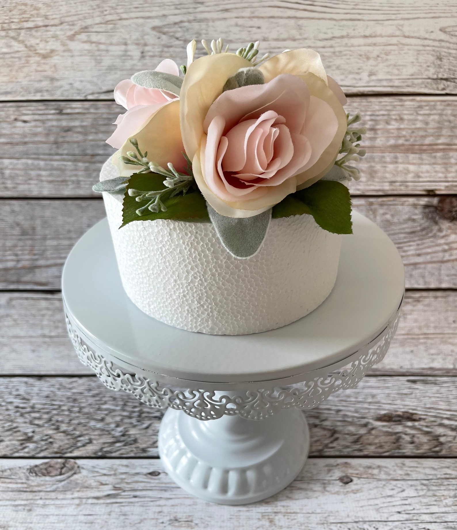 Pink Rose Wedding Cake Topper Wedding Cake Decoration - Etsy