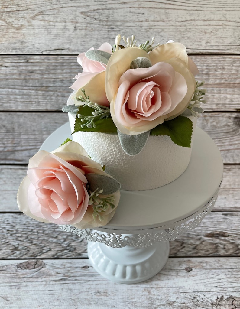 Pink Rose Wedding Cake Topper Wedding Cake Decoration - Etsy
