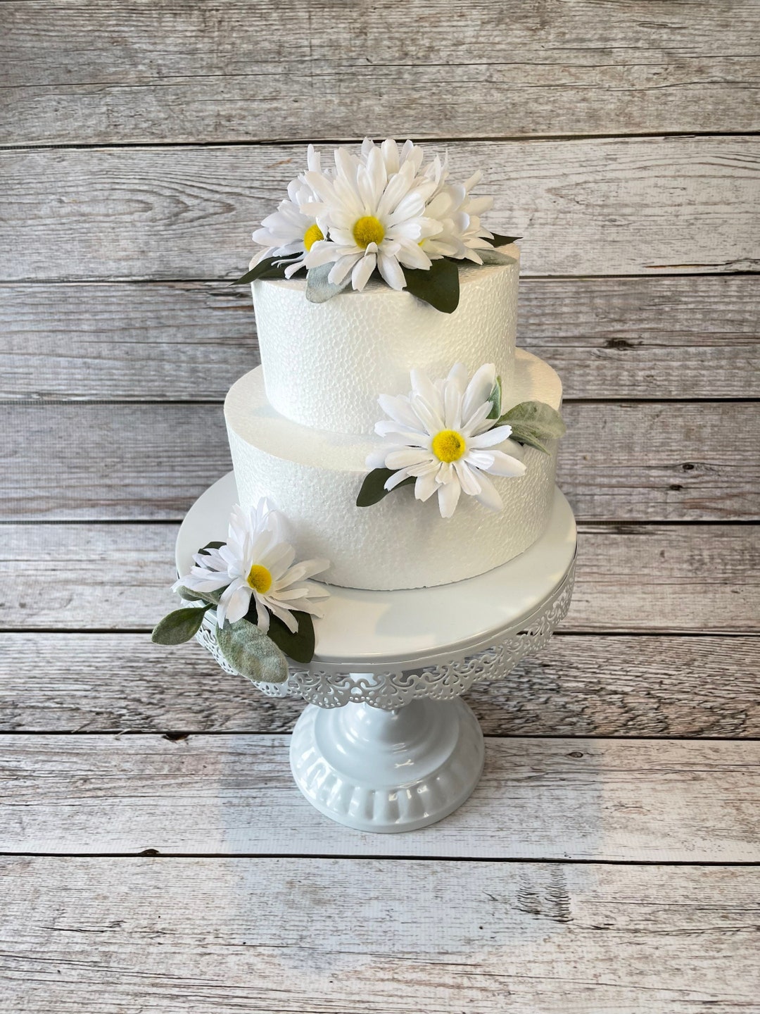 White Daisy Wedding Cake Topper Set, Wedding Cake Decoration, Wedding ...
