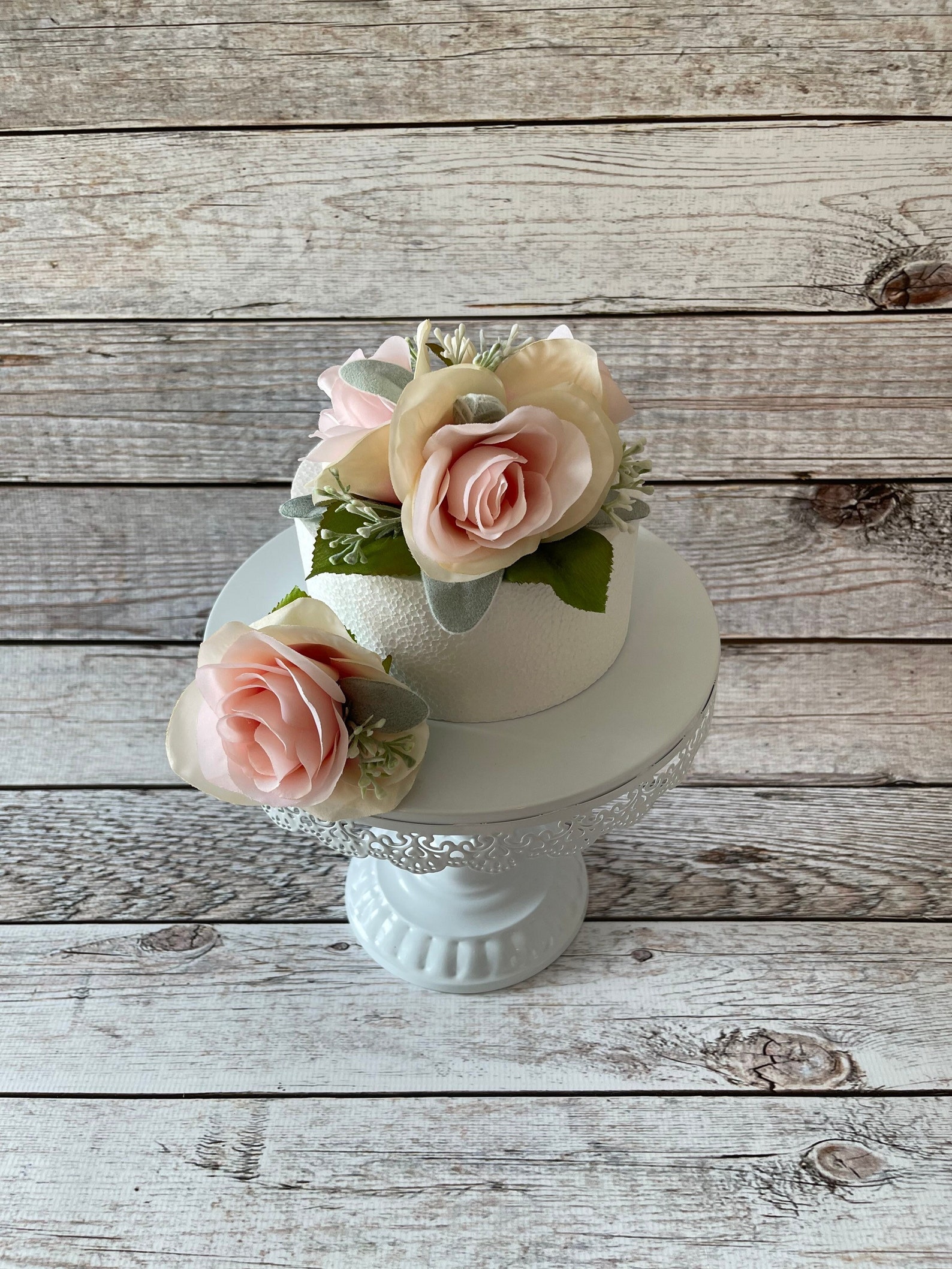 Pink Rose Wedding Cake Topper Wedding Cake Decoration - Etsy