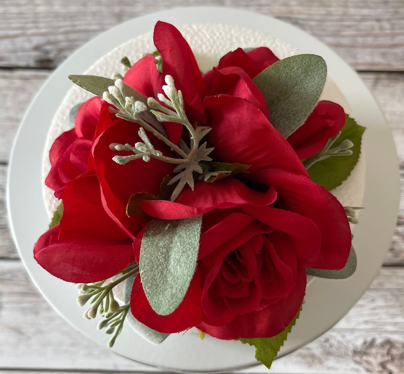 Red Rose Wedding Cake Topper Wedding Cake Decoration Wedding - Etsy