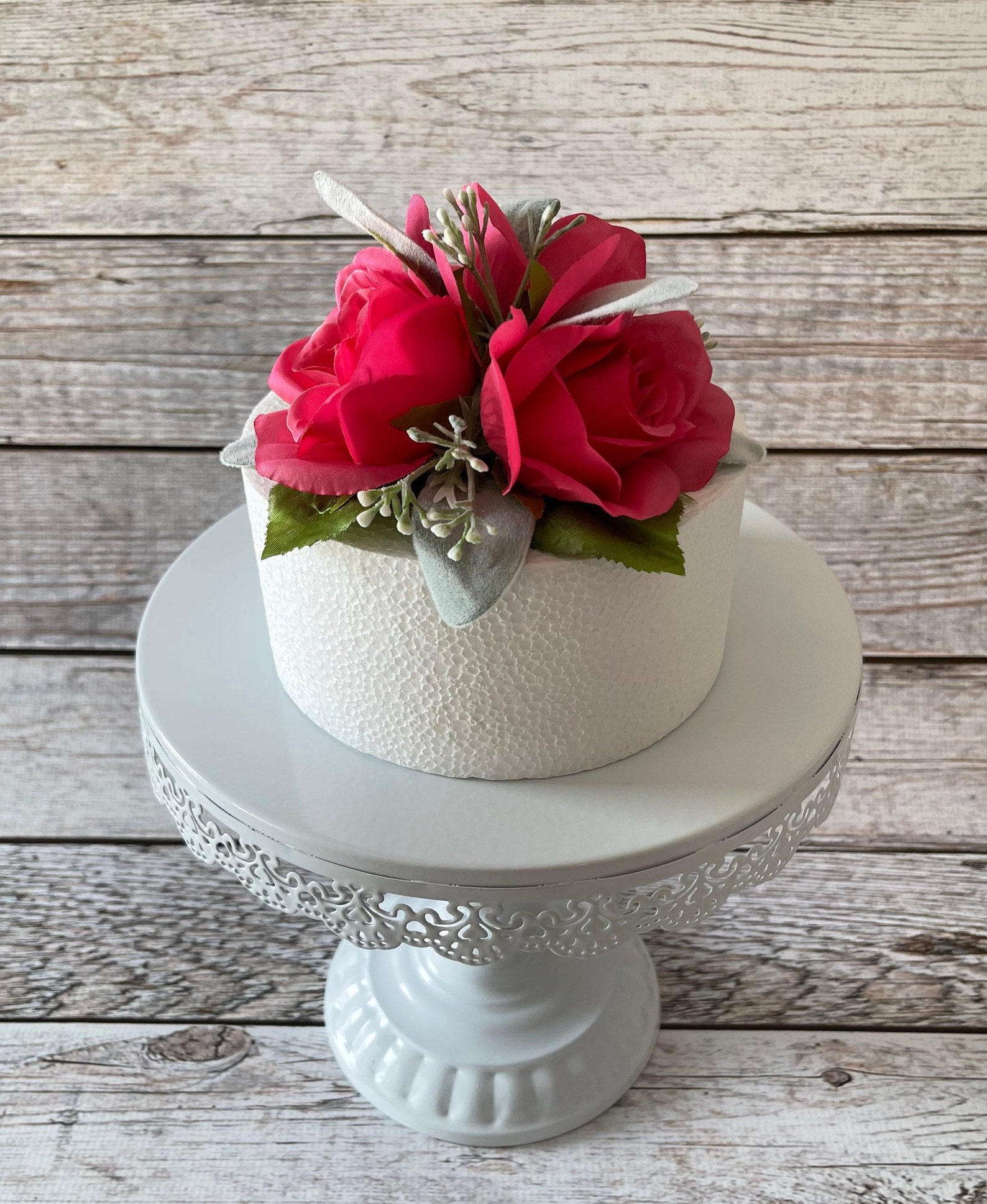 Pink Rose Wedding Cake Topper Wedding Cake Decoration - Etsy