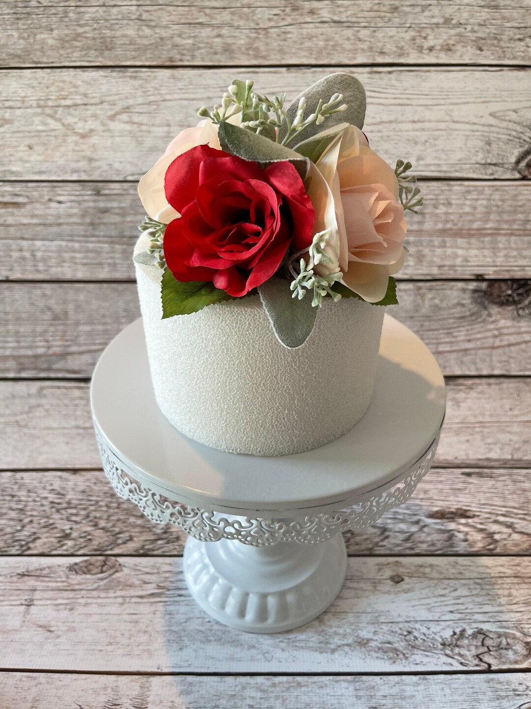 Valentine's Day Pink and Red Rose Wedding Cake Topper, Wedding Cake ...