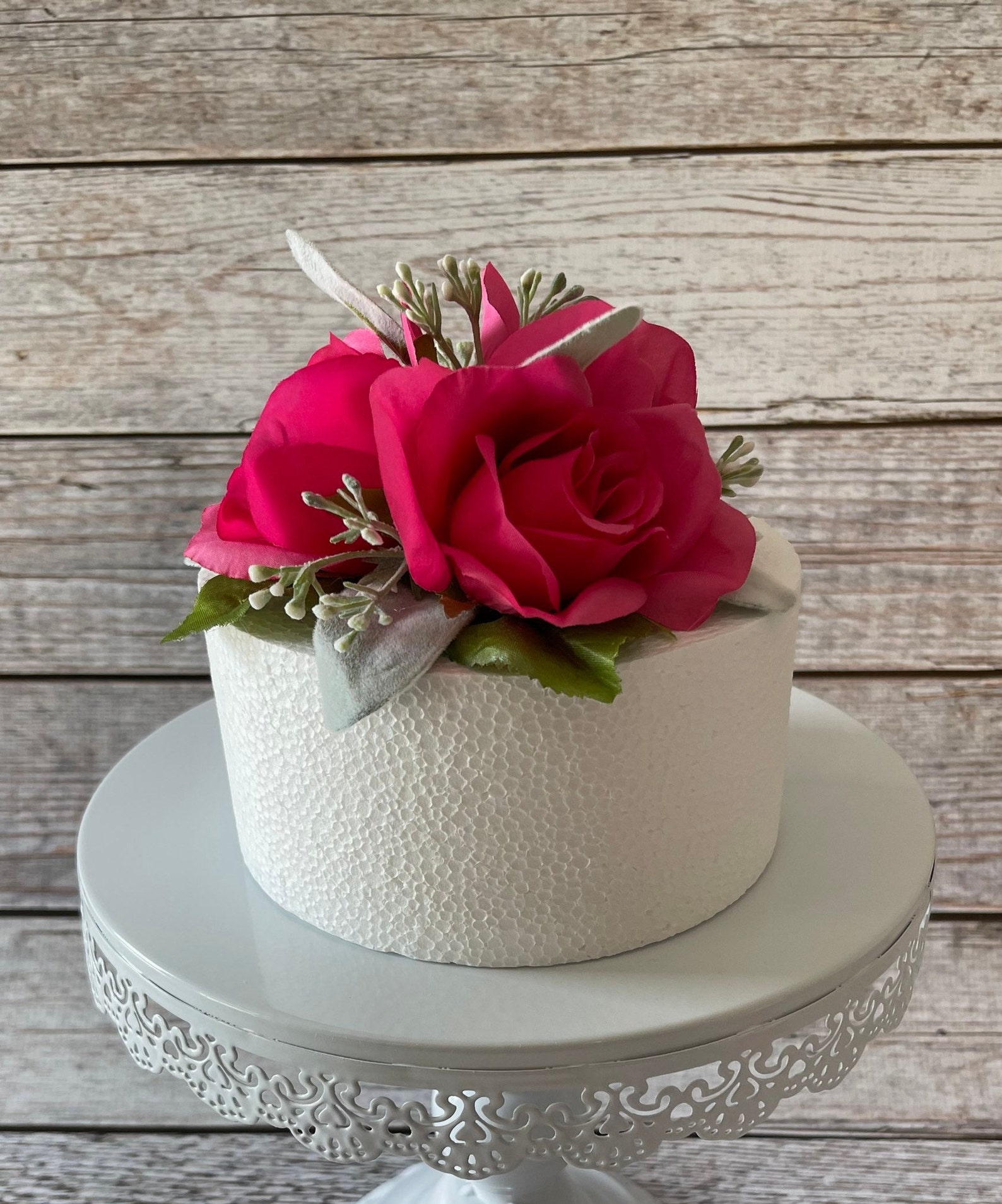 Pink Rose Wedding Cake Topper Wedding Cake Decoration - Etsy