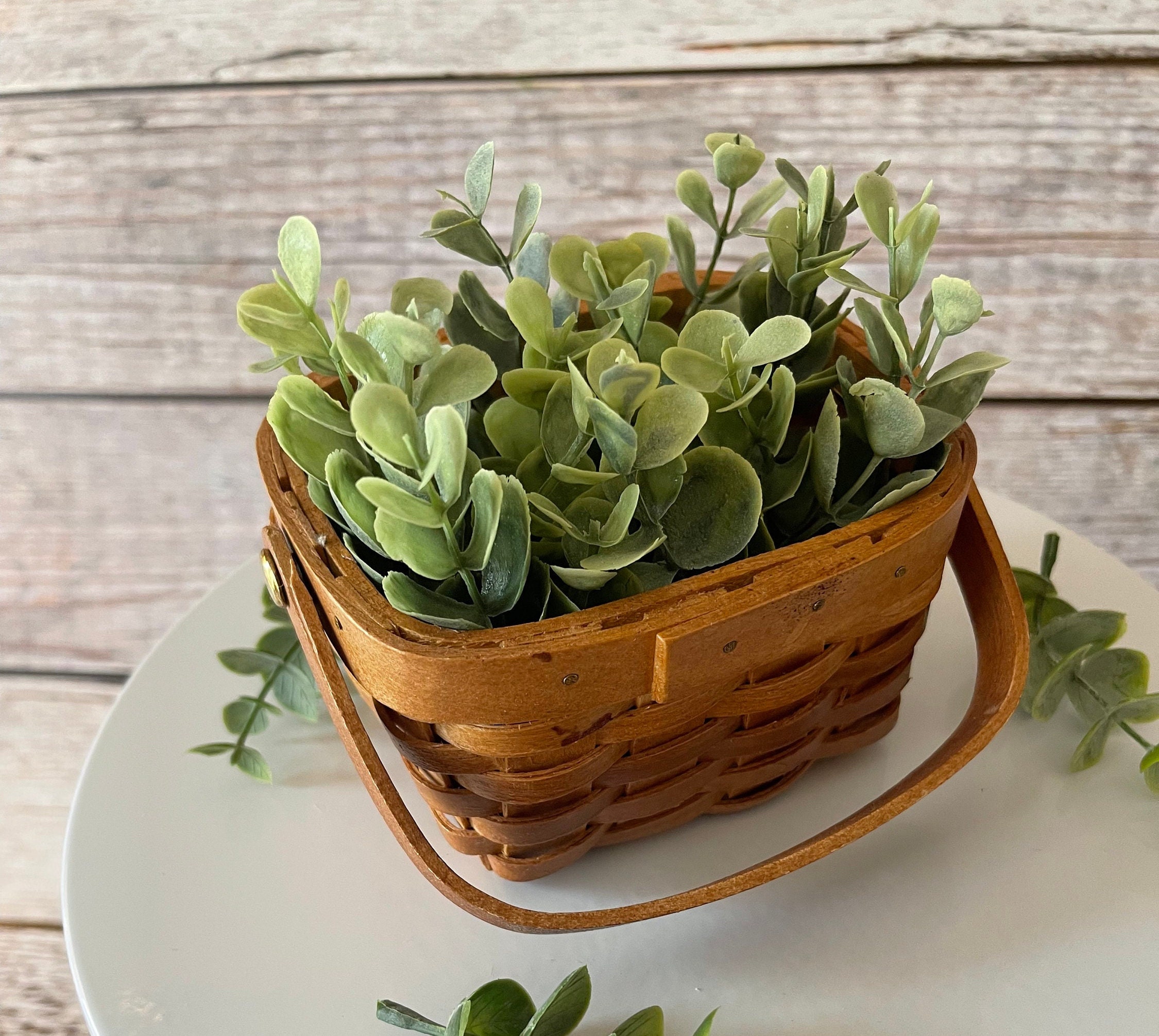 Farmhouse Mini Greenery Basket Tier Tray Decor Coffee Bar - Etsy