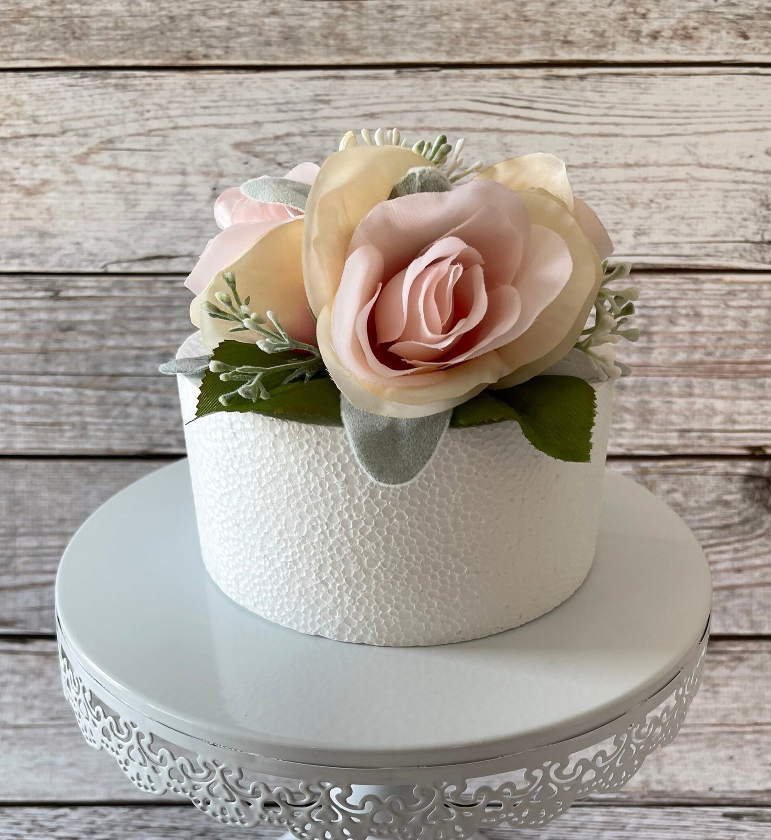 Pink Rose Wedding Cake Topper Wedding Cake Decoration - Etsy