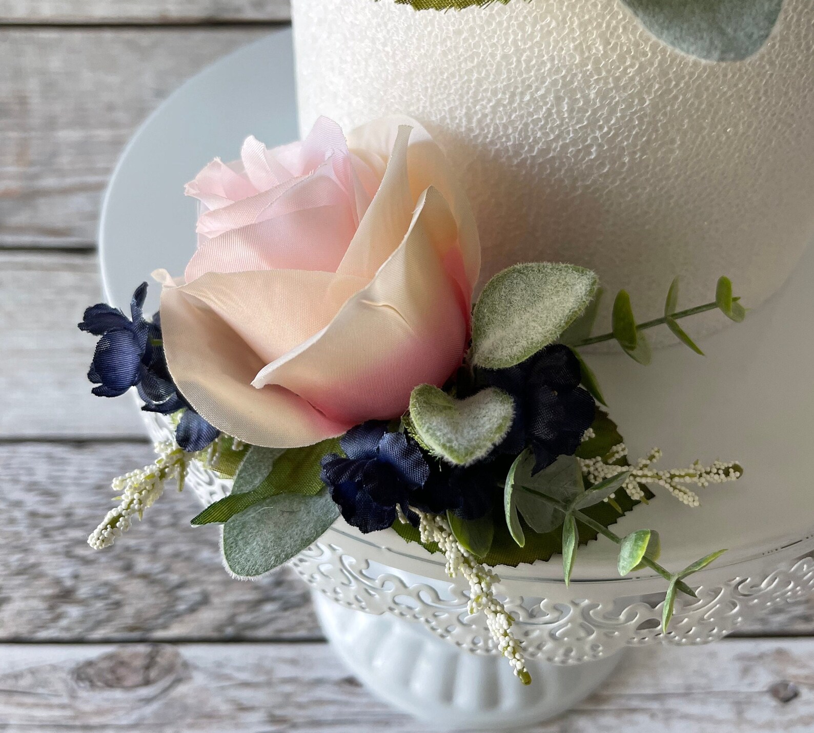 Rose Wedding Cake Topper Pink Burgundy and Ivory Roses With - Etsy