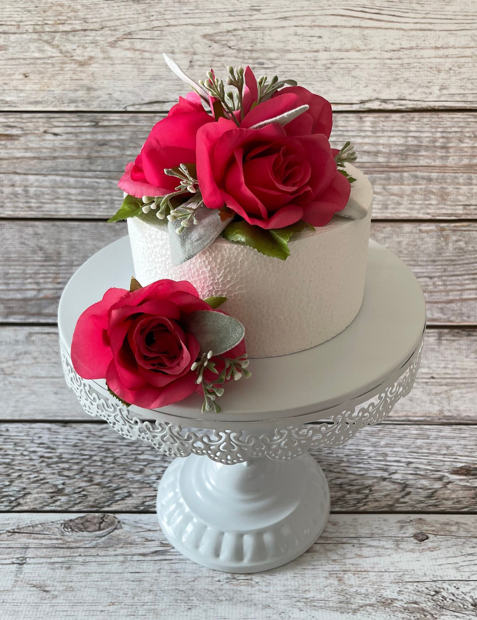 Pink Rose Wedding Cake Topper Wedding Cake Decoration - Etsy