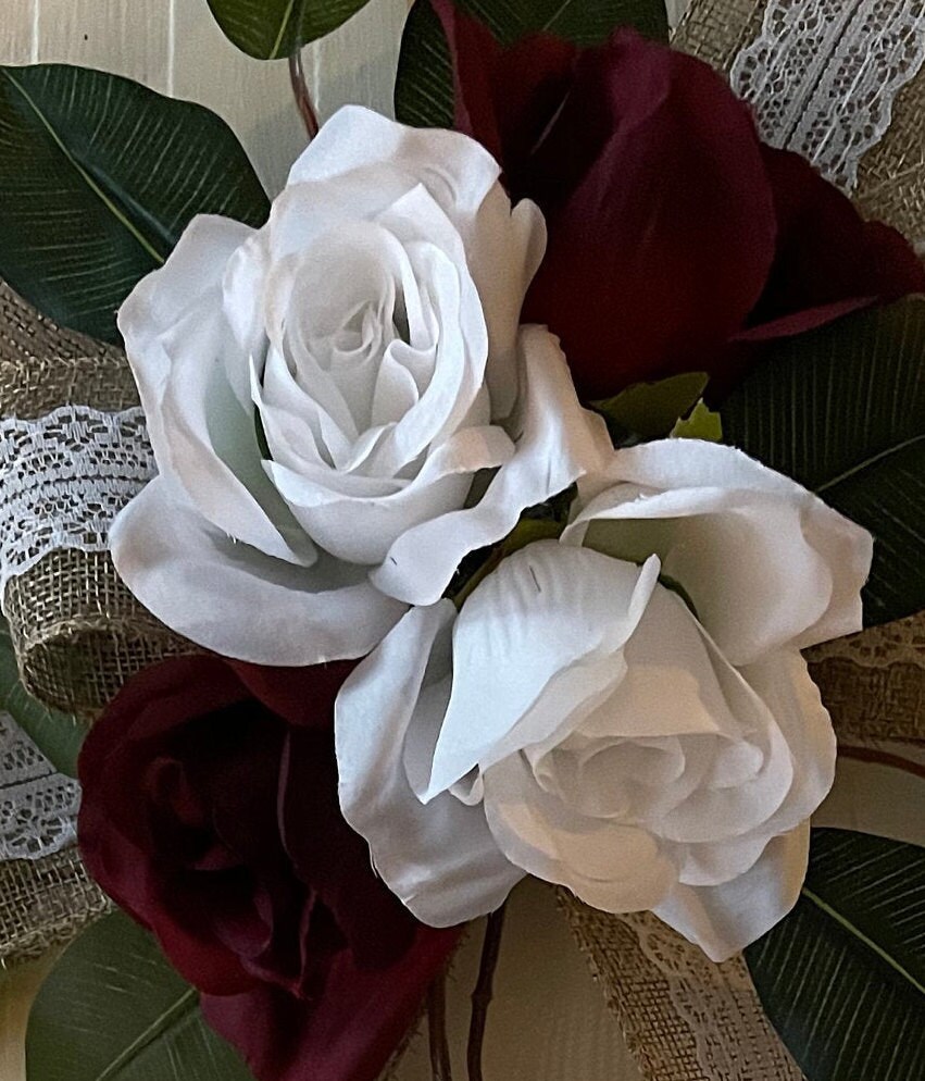 Rose Wedding Cake Topper Eucalyptus Lamb's Ear Birthday | Etsy