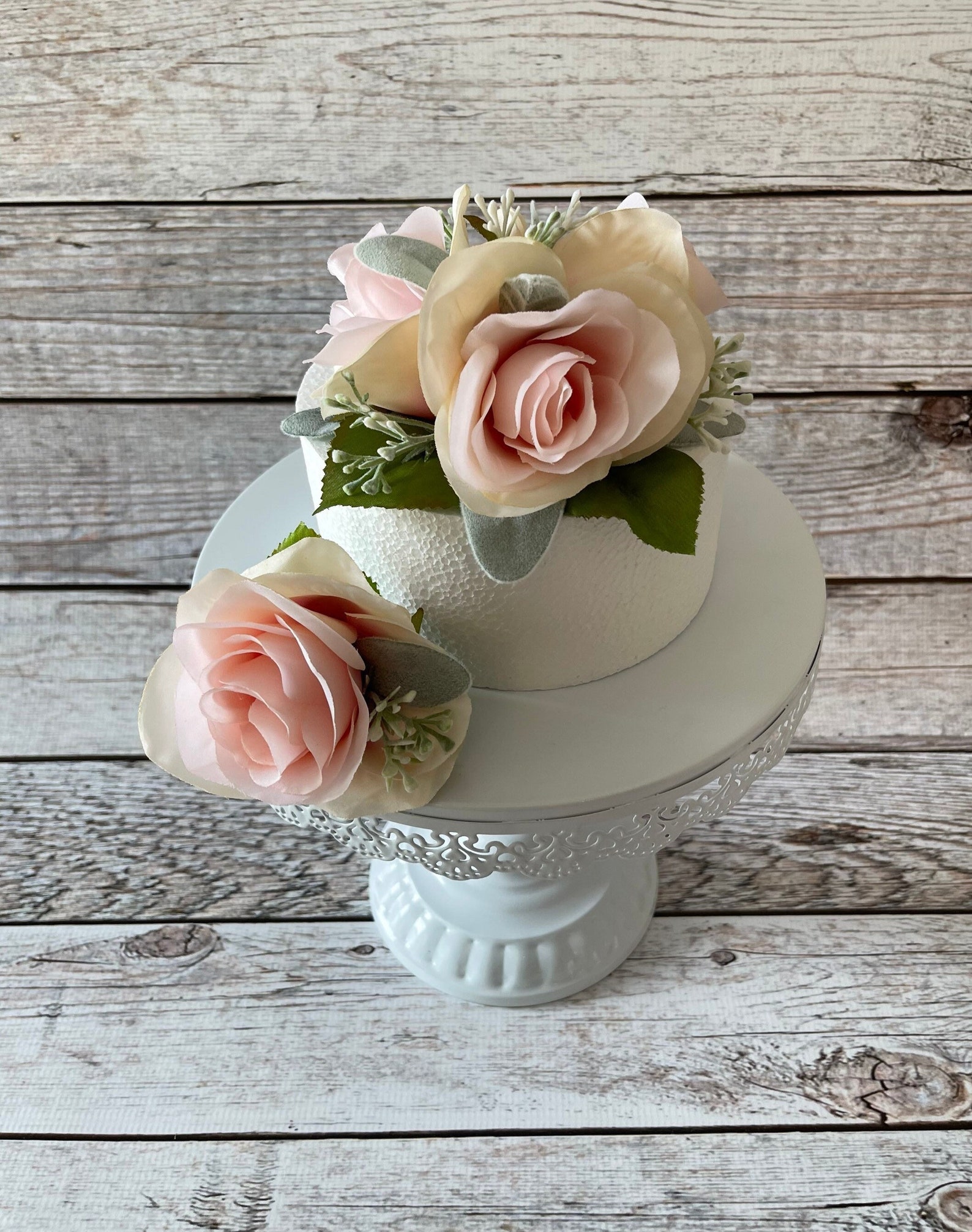 Pink Rose Wedding Cake Topper Wedding Cake Decoration - Etsy