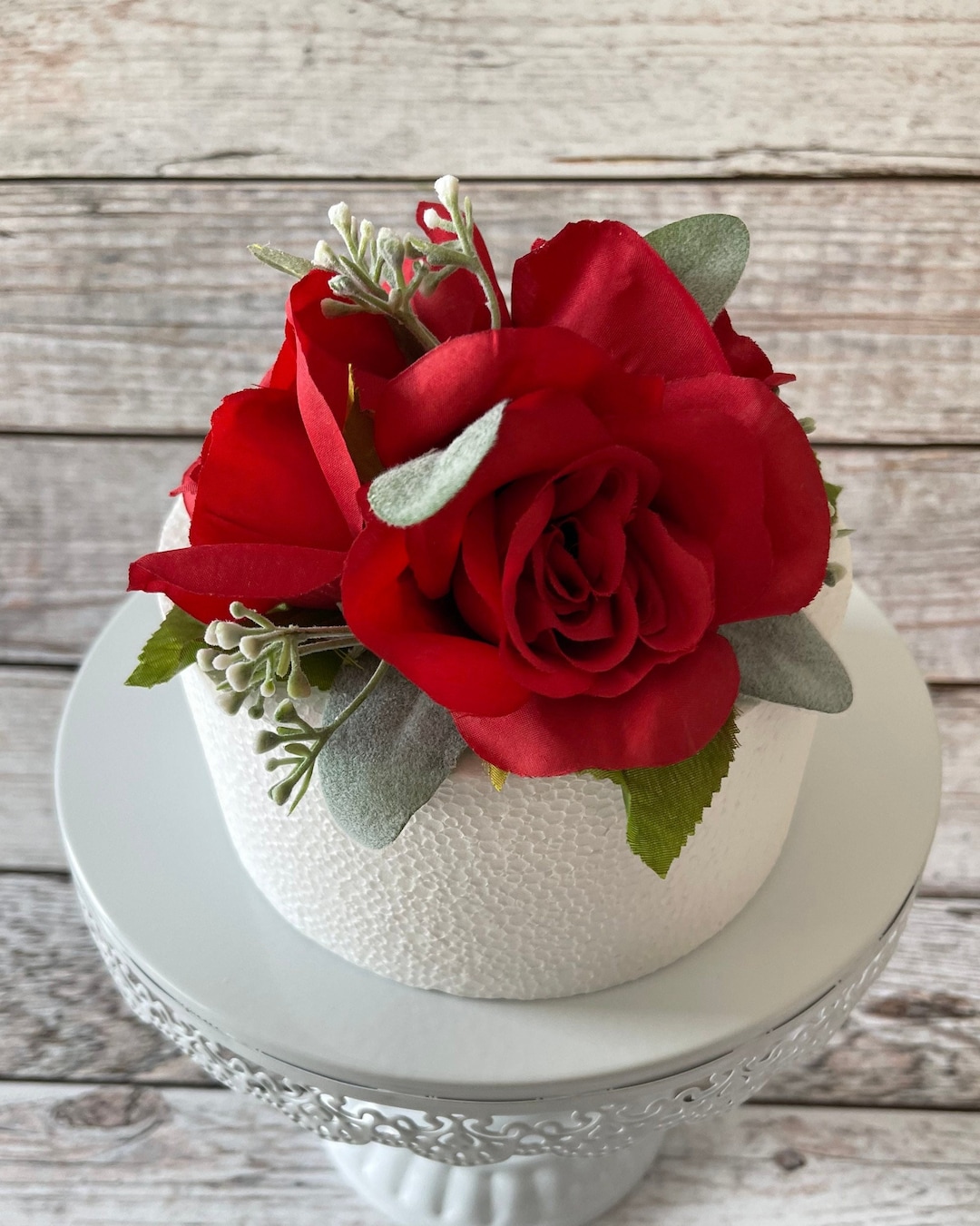 Red Rose Wedding Cake Topper, Valentine's Day Cake Topper, Wedding Cake ...