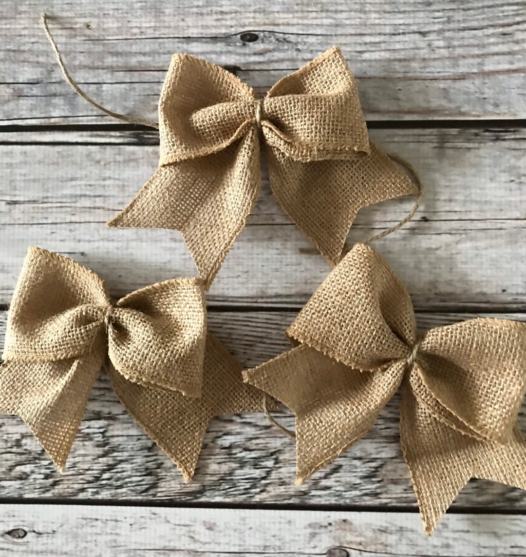 Christmas Tree Bows, Burlap Christmas Tree Decorations, Christmas Tree ...