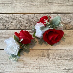 Red and White Rose Wedding Cake Topper, Wedding Cake Decoration ...