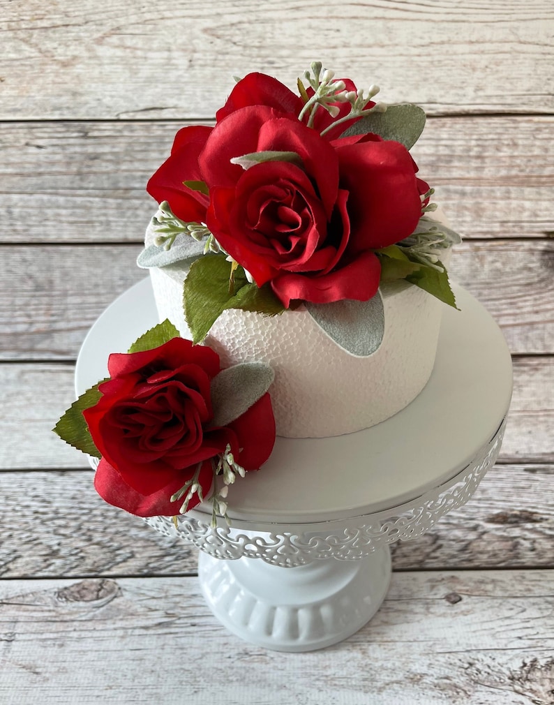 Red Rose Wedding Cake Topper Wedding Cake Decoration Wedding - Etsy