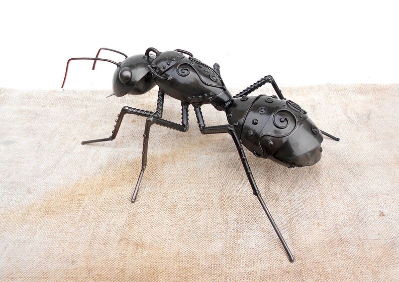 Metal sculpture Ant steampunk insect figurine. Art recycling | Etsy