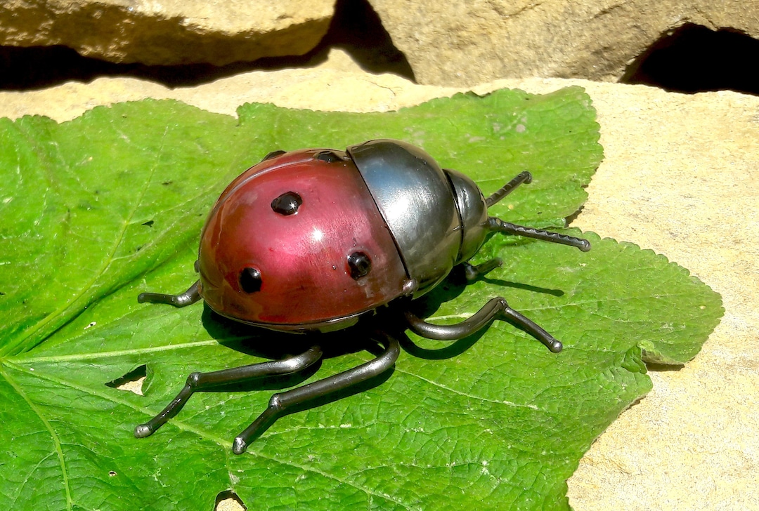 Metal Sculpture Ladybug. Metal Ladybug. Sculpture Ladybug. Figurine ...