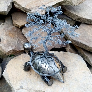 Metal Sculpture Turtle Steampunk. Mechanical “turtle With Tree of Life ...