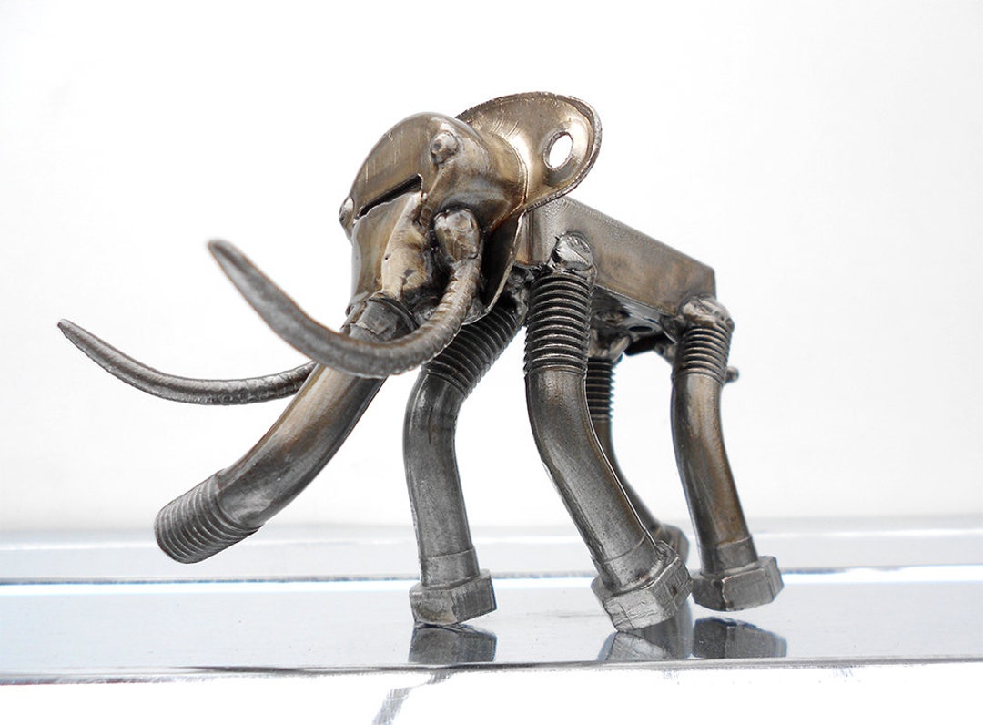 Elephant, Metal Sculpture, Animal Art Welded Sculpture. Elephant Symbol ...