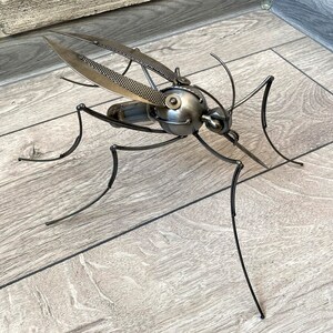 Modern Art. Art Metal Sculpture Mosquito. Steampunk Insect Figurine ...