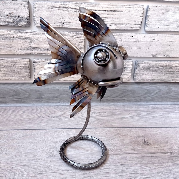 Metal Fish Sculpture - Etsy