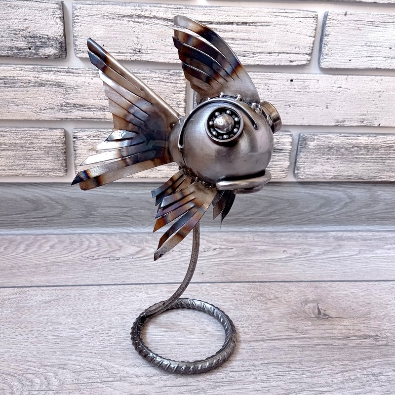 Metal Fish Yard Art - Etsy