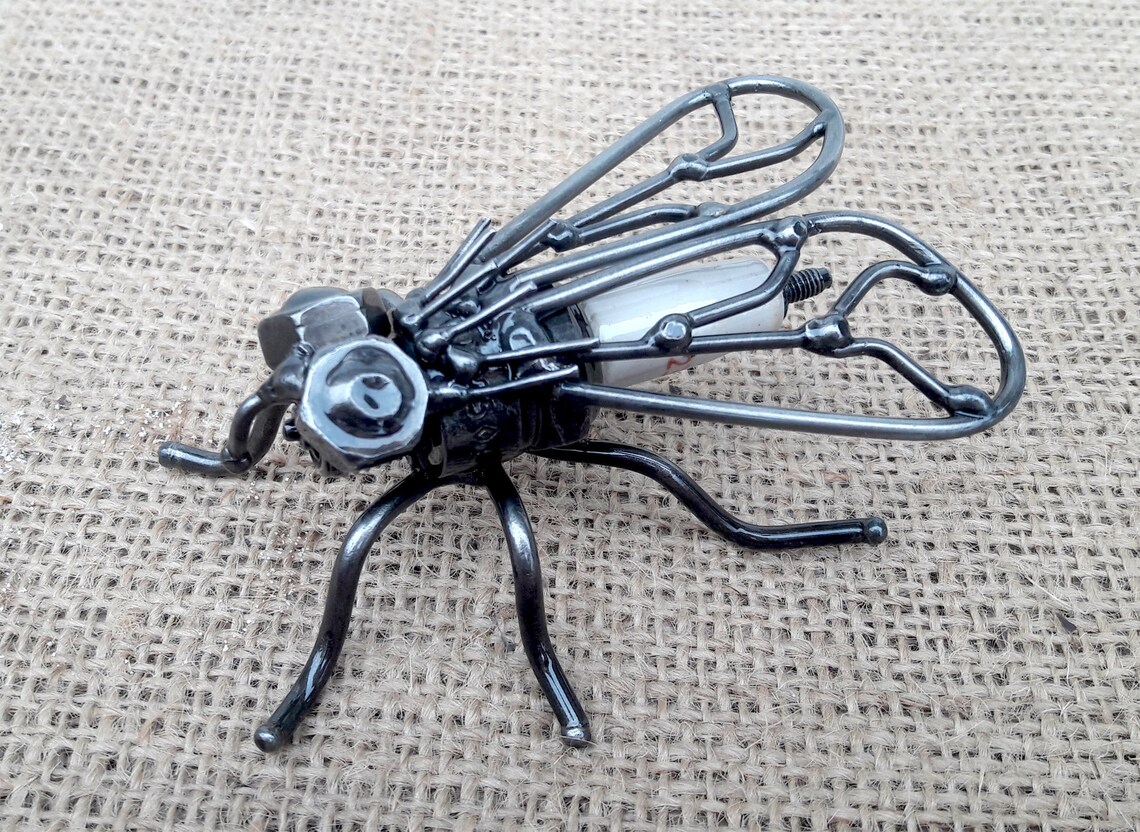 Art Metal Sculpture Fly. Mechanical Fly Figurine. Welded Fly. Metal Fly ...
