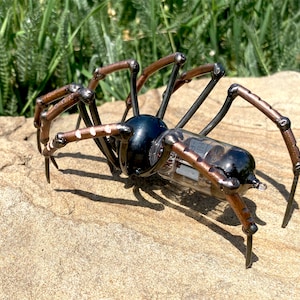 Metal Spider Figurine, Art Metal Sculpture Steampunk Spider, Spider ...