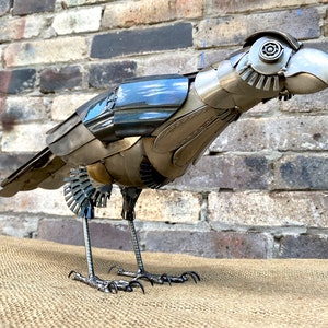Metal Sculpture Hawk Steampunk. Industrial Art Hawk Figurine. Welded ...