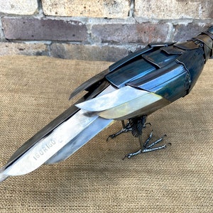 Metal Sculpture Hawk Steampunk. Industrial Art Hawk Figurine. Welded ...