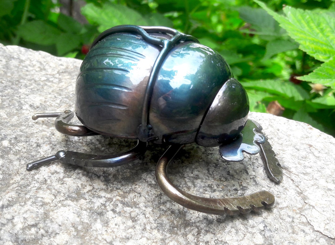 Metal Sculpture Beetle Scarab Mechanical Beetle Figurine. Art - Etsy