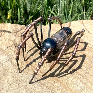 Metal Spider Figurine, Art Metal Sculpture Steampunk Spider, Spider ...