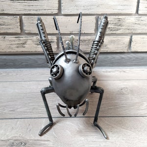 Art Metal Sculpture Steampunk Grasshopper, Grasshopper Sculpture. Metal ...