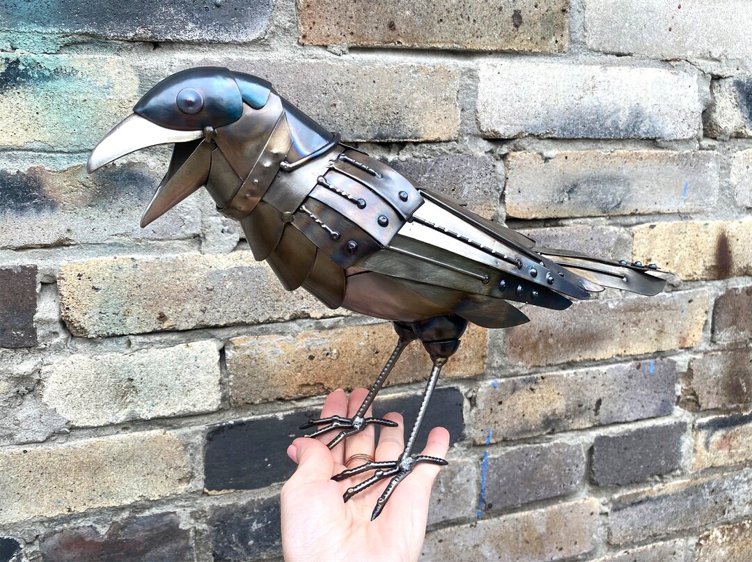 Metal Sculpture Steampunk Nightingale. Industrial Art Figurine ...