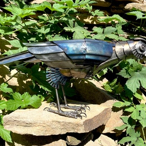 Metal Sculpture Hawk Steampunk. Industrial Art Hawk Figurine. Welded ...