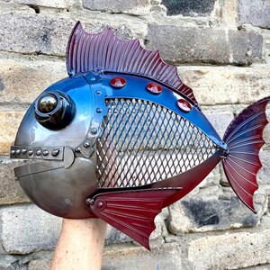 Wall Metal Sculpture of Half an Fish, Art Metal Fish. - Etsy