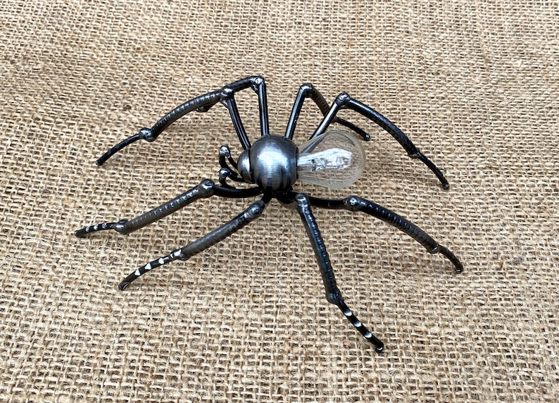 Art Metal Steampunk Spider Sculpture, Incandescent Lamp - Etsy UK