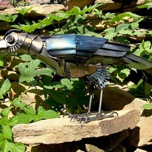 Metal Sculpture Hawk Steampunk. Industrial Art Hawk Figurine. Welded ...