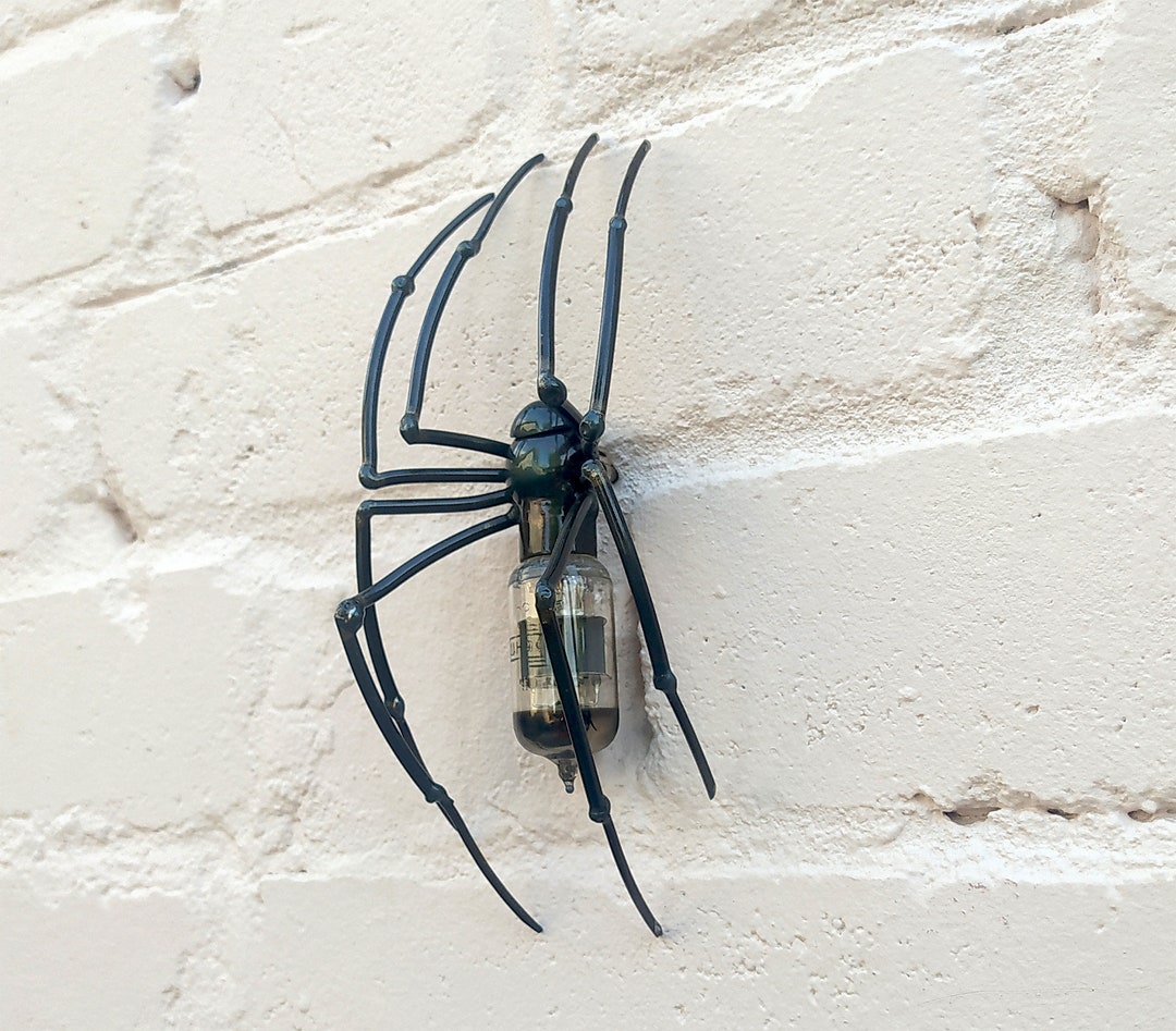 Wall Metal Spider, Sculpture Steampunk Spider, Spider Sculpture, Metal ...