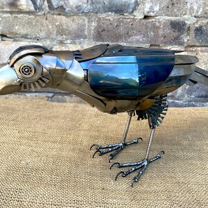 Metal Sculpture Hawk Steampunk. Industrial Art Hawk Figurine. Welded ...