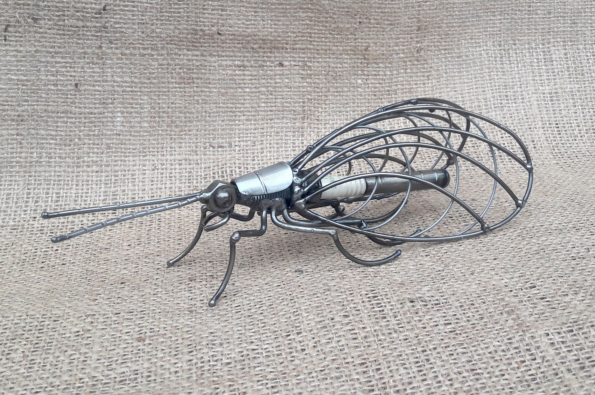 Metal Sculpture Goldeneye. Insect Figurine Welded Insect. - Etsy