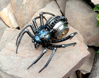 Metal Tarantula Spider, Art Metal Sculpture Steampunk Spider, Spider ...