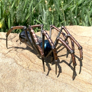 Metal Spider Figurine, Art Metal Sculpture Steampunk Spider, Spider ...