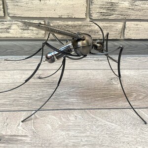 Modern Art. Art Metal Sculpture Mosquito. Steampunk Insect Figurine ...